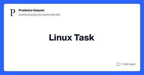 Pratiksha Satpute On Linkedin Linux Task 10 Comments