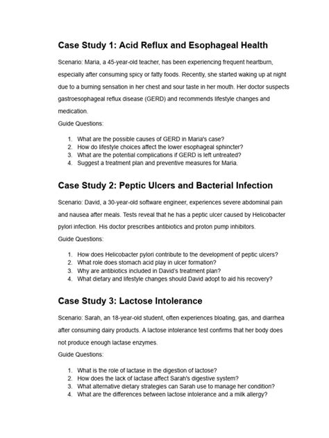Digestive System Case Study | PDF | Gastroesophageal Reflux Disease | Gallbladder