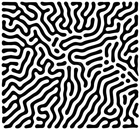 Black And White Turing Pattern With Abstract Lines Stock Illustration Illustration Of Black And White Turing Pattern With Abstract Lines Stock Illustration Illustration Of