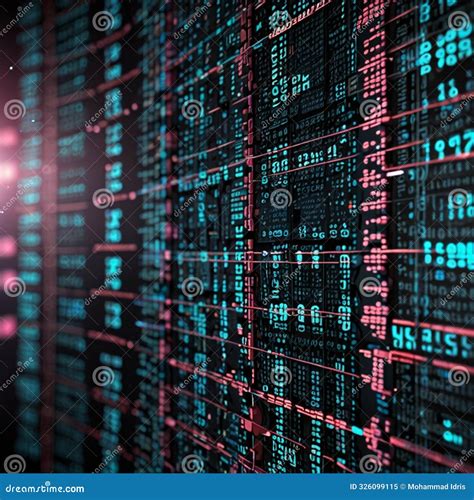 Blockchain Technology Blocks Of Information In Digital Space Worldwide Network Without A