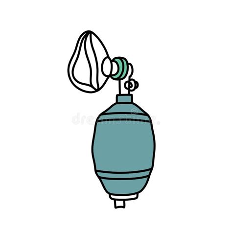 Bag Valve Mask Doodle Icon Vector Color Line Illustration Stock Vector Illustration Of