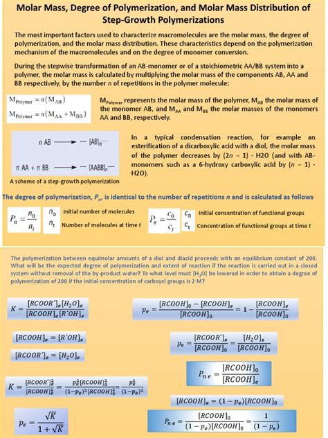 2 Molar Mass Degree Of Polymerization Pdf Polymerization Polymers