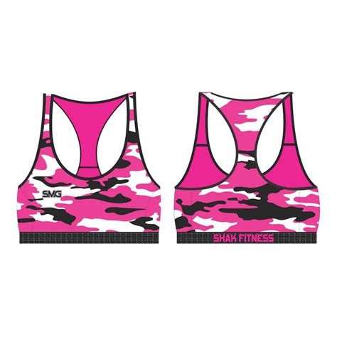 Shak Fitness Camo Sports Bra Pink Cricket And Sports Gear