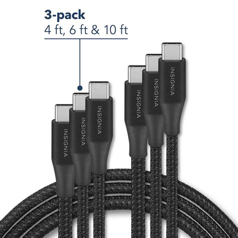 Customer Reviews Insignia™ 4 6 10 Usb C To Usb C Braided Charge