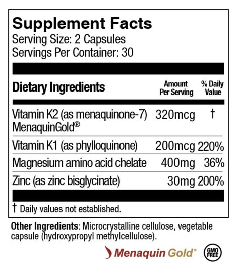 Mega Quinone K2 7 Living Foods Institute