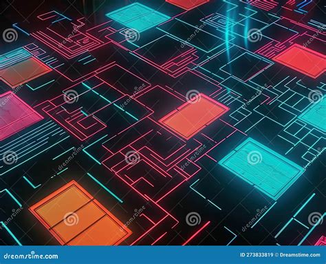 Abstract Technology Background For Geometrical Graphic Concept Design