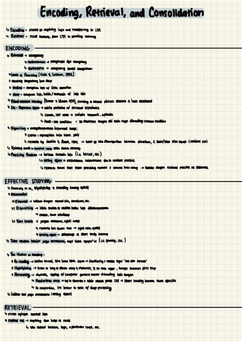 Encoding Retrieval And Consolidation Encoding Retrieval And Consolidation Encoding