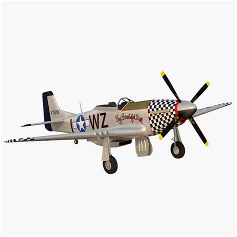 P 51 Mustang Free 3d Model 3ds Obj C4d Free3d