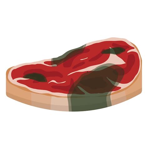 흰색 배경에 고립 썩은 고기 프리미엄 벡터