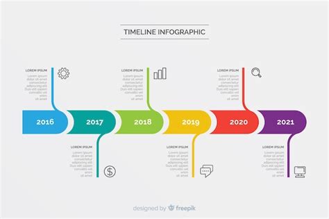 Premium Vector Colorful Modern Timeline Infographic Template