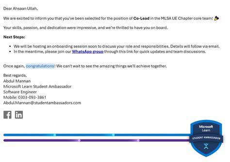 Ahsaan Ullah On Linkedin Grateful Mlsa Colead Uechapter Thankyou
