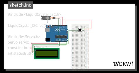 Servo With Button And Lcd Wokwi Esp32 Stm32 Arduino Simulator