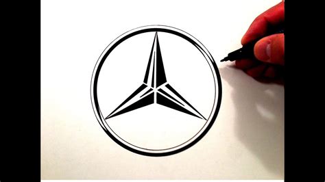How To Draw Mercedes Car Logo