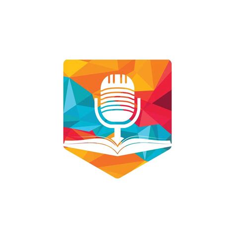 Podcast Book Vector Logo Design Education Podcast Logo Concept