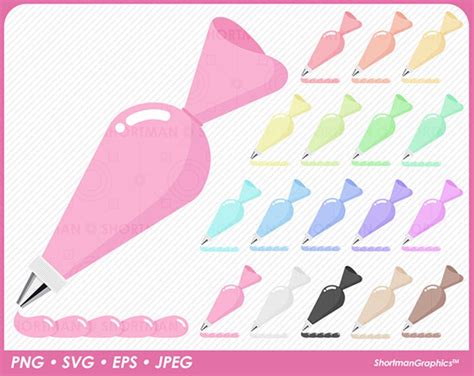 Piping Bag Icing Bag Pastry Bag Clipart Png Svg Etsy