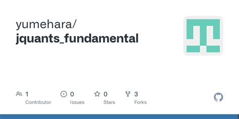Github Yumehara Jquants Fundamental