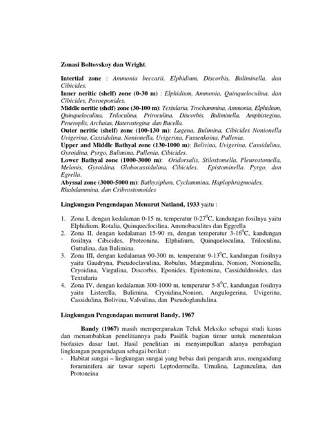 Klasifikasi Lingkungan Pengendapan Fosil Pdf