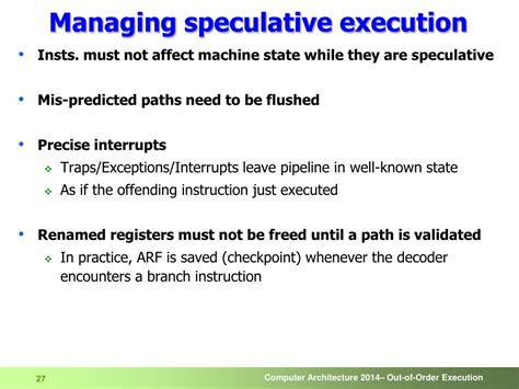 ppt computer architecture out of order execution powerpoint