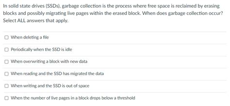 In Solid State Drives Ssds ﻿garbage Collection Is