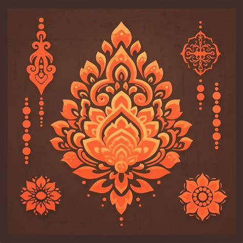 Traditional Patterns Of Bangalore India Premium Ai Generated Vector