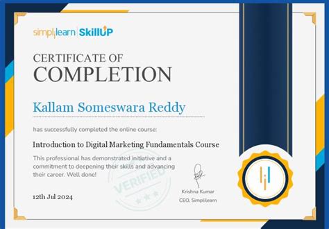 Kallam Someswar Reddy On Linkedin Kallam Someswara Reddy Has Successfully Completed The