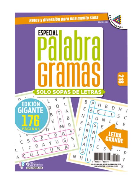 Especial Palabragramas · Suscripción 6 Entregas Revista Mensual Mi