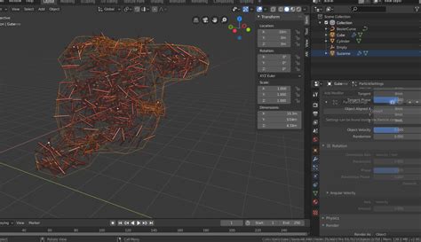 how to control distribution of mesh object particles inside volume