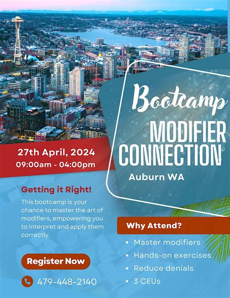 Modifier Connection Bootcamp Auburn Community And Event Center 27 April