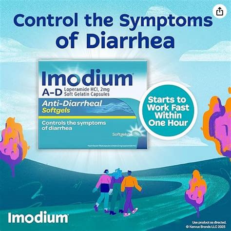 Imodium A D Anti Diarrheal Medicine Softgels With 2 Mg Loperamide