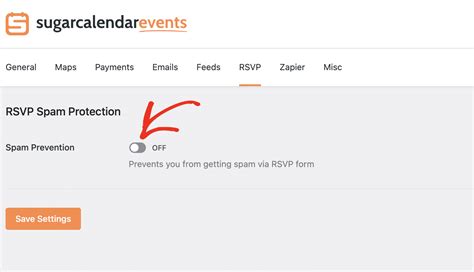 Enabling Spam Protection On Rsvp Forms