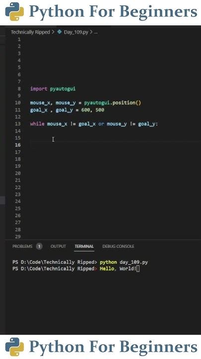 Constantly Move Cursormouse With Python Python For Beginners Youtube