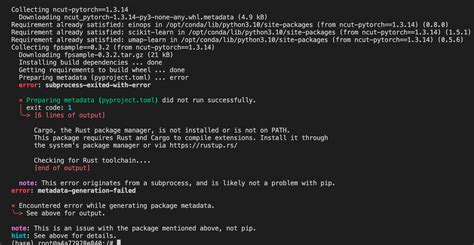 Install Trouble Shooting Nyström Normalized Cuts Pytorch