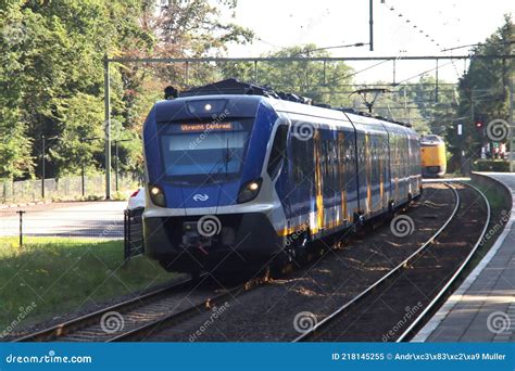 Sng Sprinter And Icm Koploper Intercity At Railroad Editorial Image