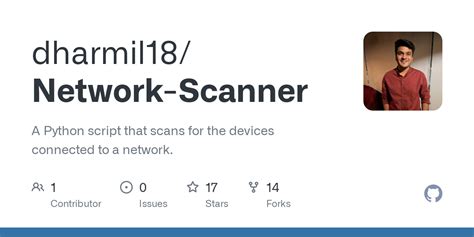 Github Dharmil18network Scanner A Python Script That Scans For The