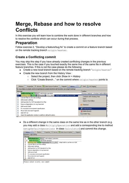 Git Tutorial Eclipsecon France 2014 Git Exercise 04 Merging