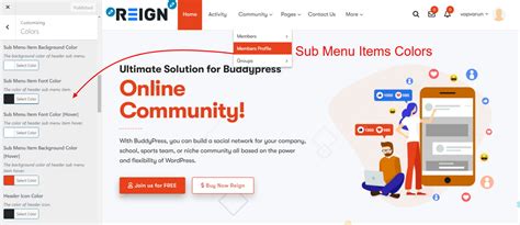 How To Configure Sub Menu Style Wbcom Designs