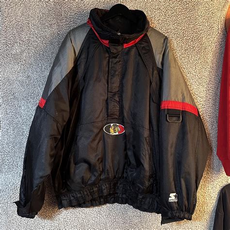 Vintage Starter Nhl Chicago Blackhawks Puffer Depop