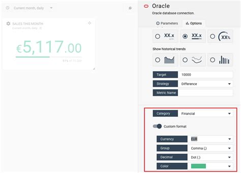 how to add sql database widgets graphs charts tables to online