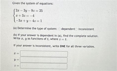 Solved Given The System Of