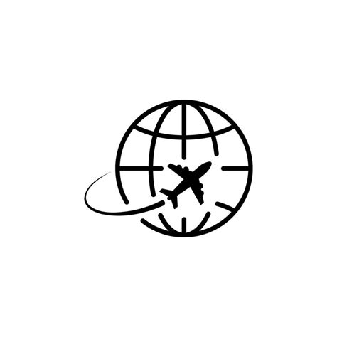 Globe Plane Icon Plane Travel Icon 67262516 Vector Art At Vecteezy