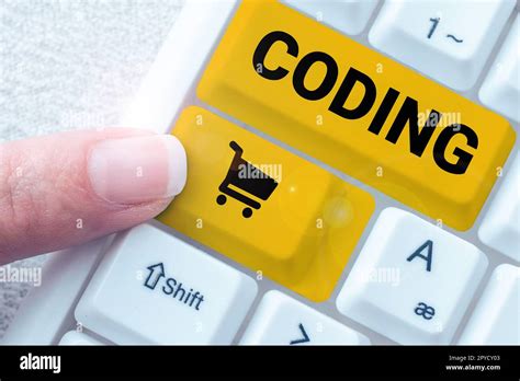 Inspiration Showing Sign Coding Word Written On Assigning Code To