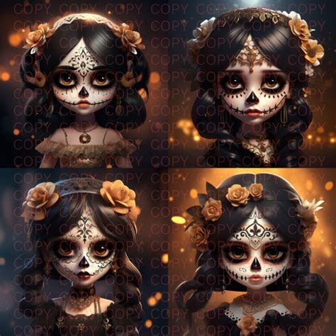 Day Of The Dead Catrina Chola Mexican Sublimation Png Catrina