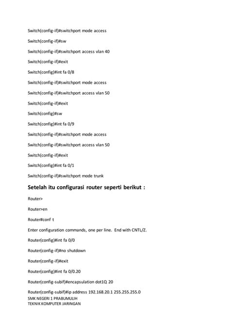 Pembelajaran Cisco Packet Tracer Vlan Docx