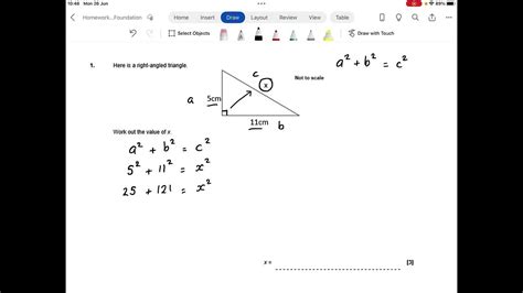Pythagoras Theorem Short Side Youtube