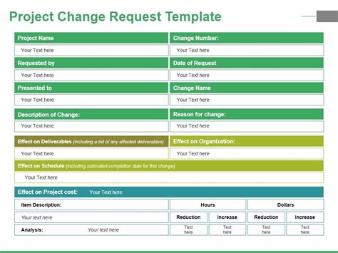 Project Change Request Template Ppt PowerPoint Presentation File Graphic Tips