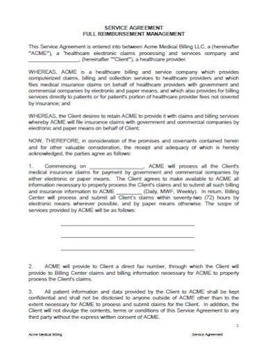 6 Best Medical Billing Contract Templates Pdf