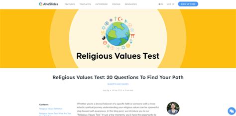 7 Best Religious Values Tests To Try In 2025