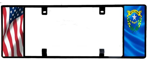 Nevada State And Usa Flag License Plate Frame Freedom Flag Frames