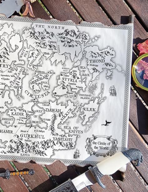 First Law Map Circle Of The World Handmade Scroll Free Shipping