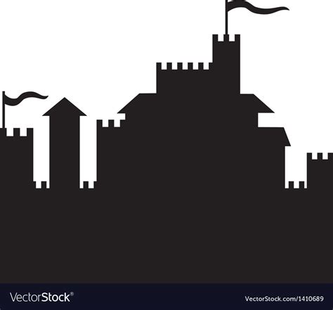 Castle Silhouette Royalty Free Vector Image Vectorstock